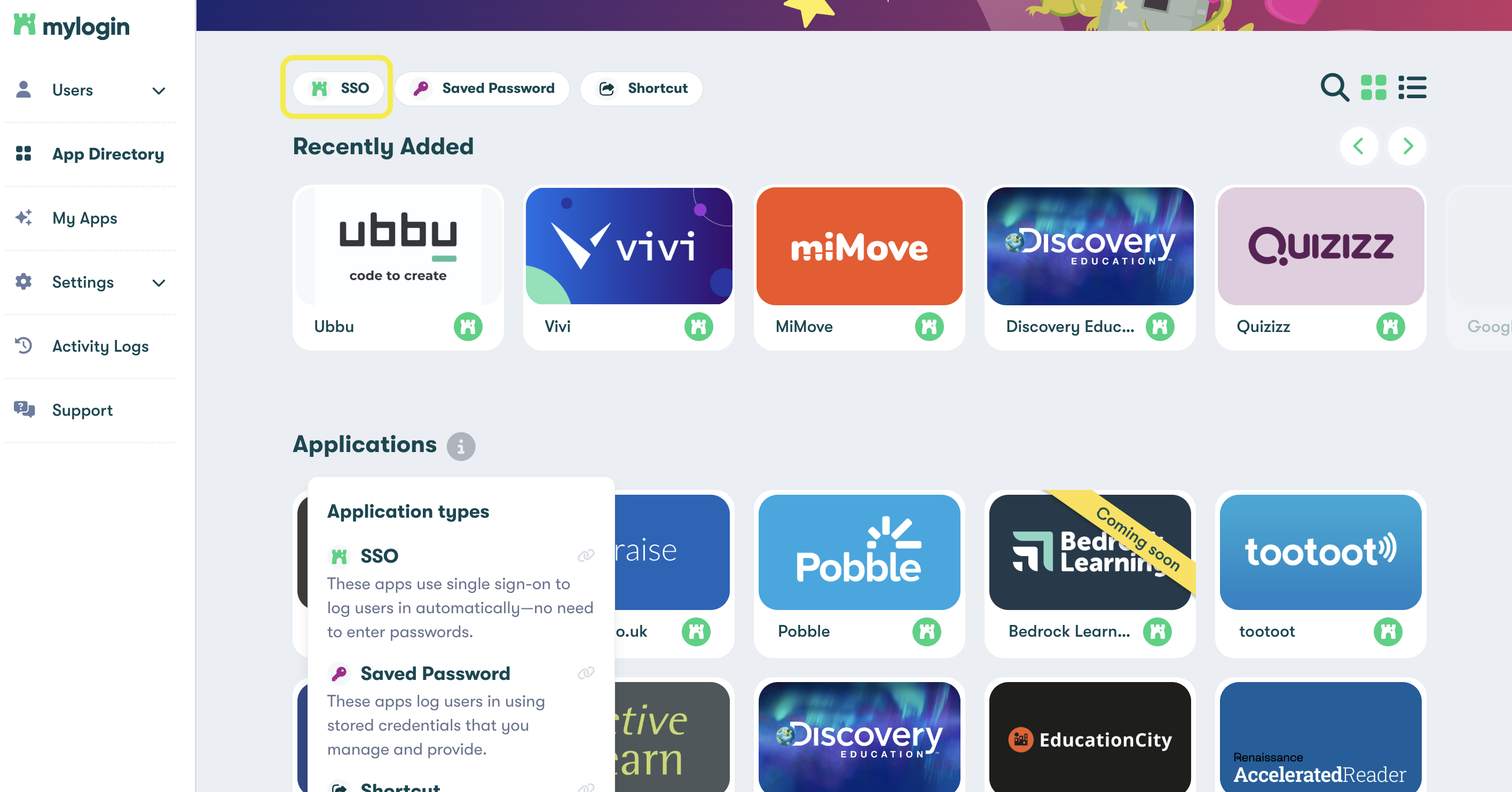 MyLogin | Getting started with applications - SSO apps – MyLogin